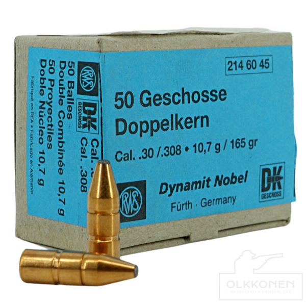 RWS Luoti DK 7,62mm .308 Dia 10,7g 165gr 50 kpl / rs - Olkkonen.fi